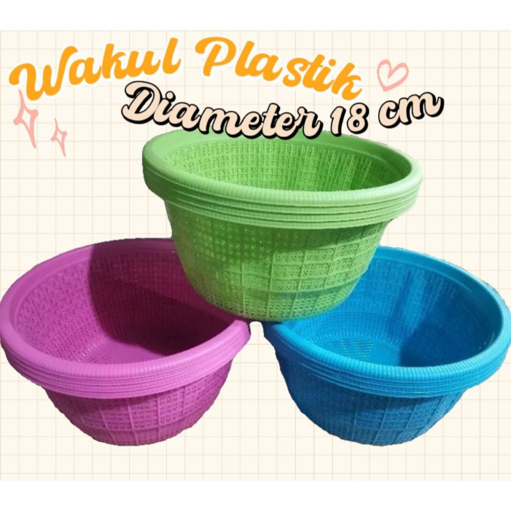 Jual WAKUL PLASTIK 18 WAKUL NASI WAKUL BASKOM | Shopee Indonesia