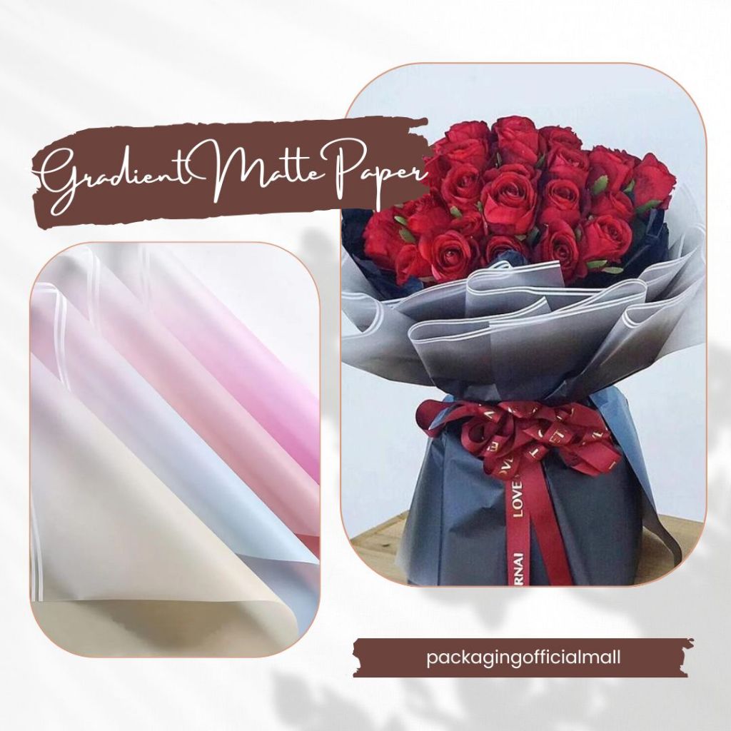 Jual GRADIENT MATTE PAPER / CELLOPHANE / FLORIST PAPER / KERTAS BUKET ...