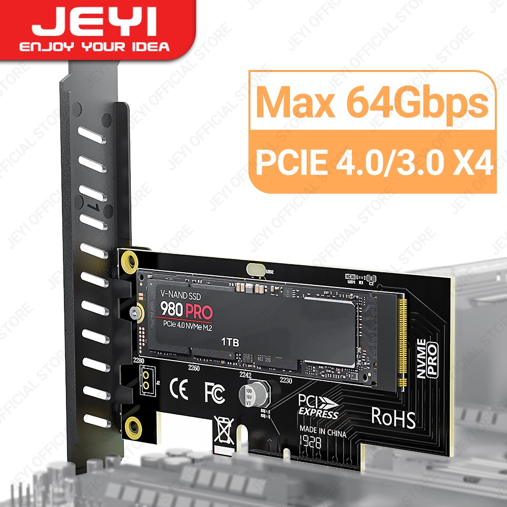 Jual JEYI M.2 NVME SSD ke Kartu Adaptor PCIe 4.0, Kartu Ekspansi SSD PCIe 4.0 X4 64Gbps untuk PC ...