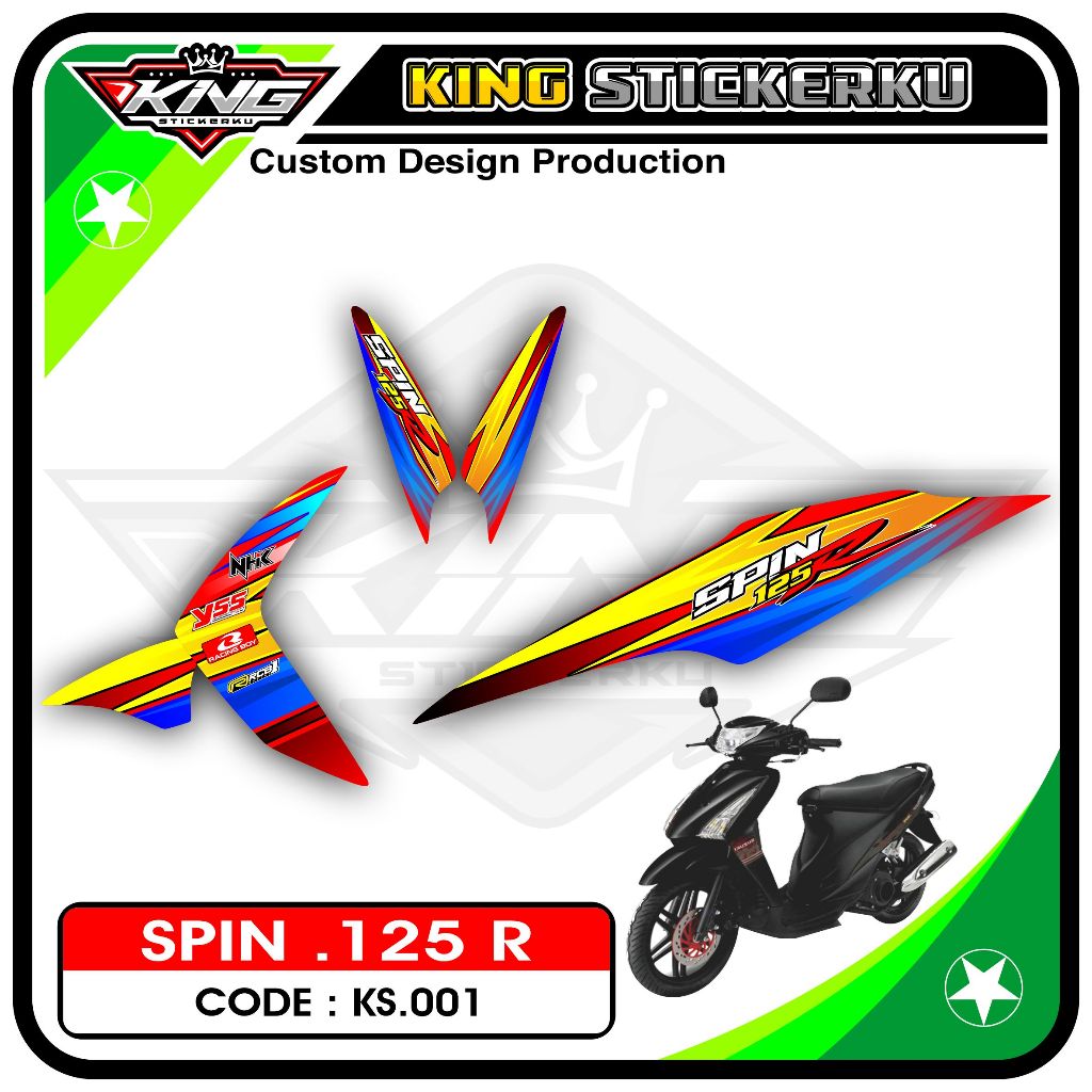 Jual Sticker Striping Variasi Suzuki Spin 125 R - Stiker Striping Motor ...