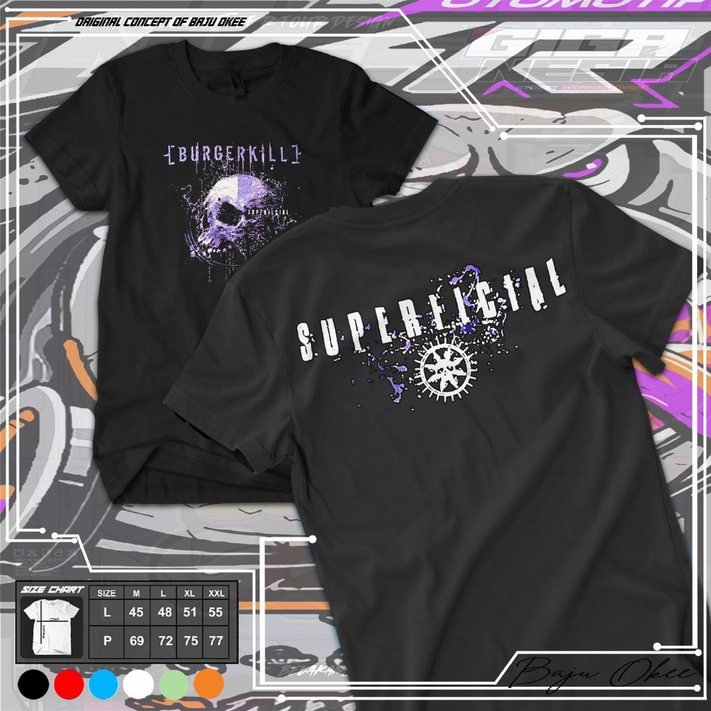 Jual Baju Okee Kaos Band Burgerkill Superficial | Shopee Indonesia