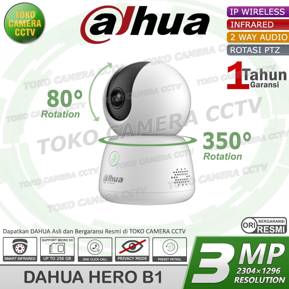 Jual DAHUA H3B HERO B1 3MP KAMERA CCTV WIFI CAMERA ROTASI PTZ 2 WAY ...