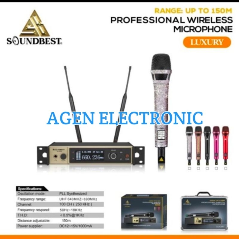 Jual Mic Wireless Soundbest LUXURY Diamond Original | Shopee Indonesia