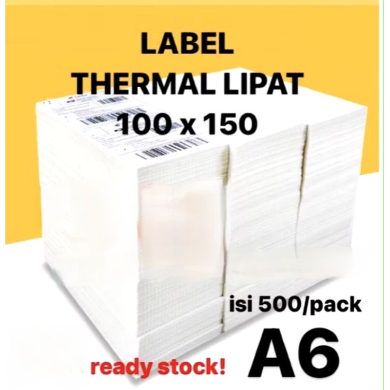 Jual Label sticker thermal 100 x 150 barcode 100 x 150 ukuran A6 ...