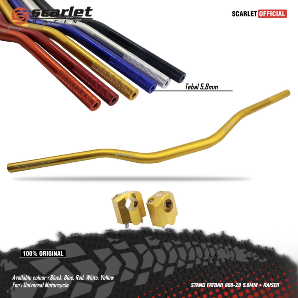 Jual STANG SCARLET FATBAR LOW TEBAL 5.8MM KLX DTRACKER CRF 150 WR 155 ...