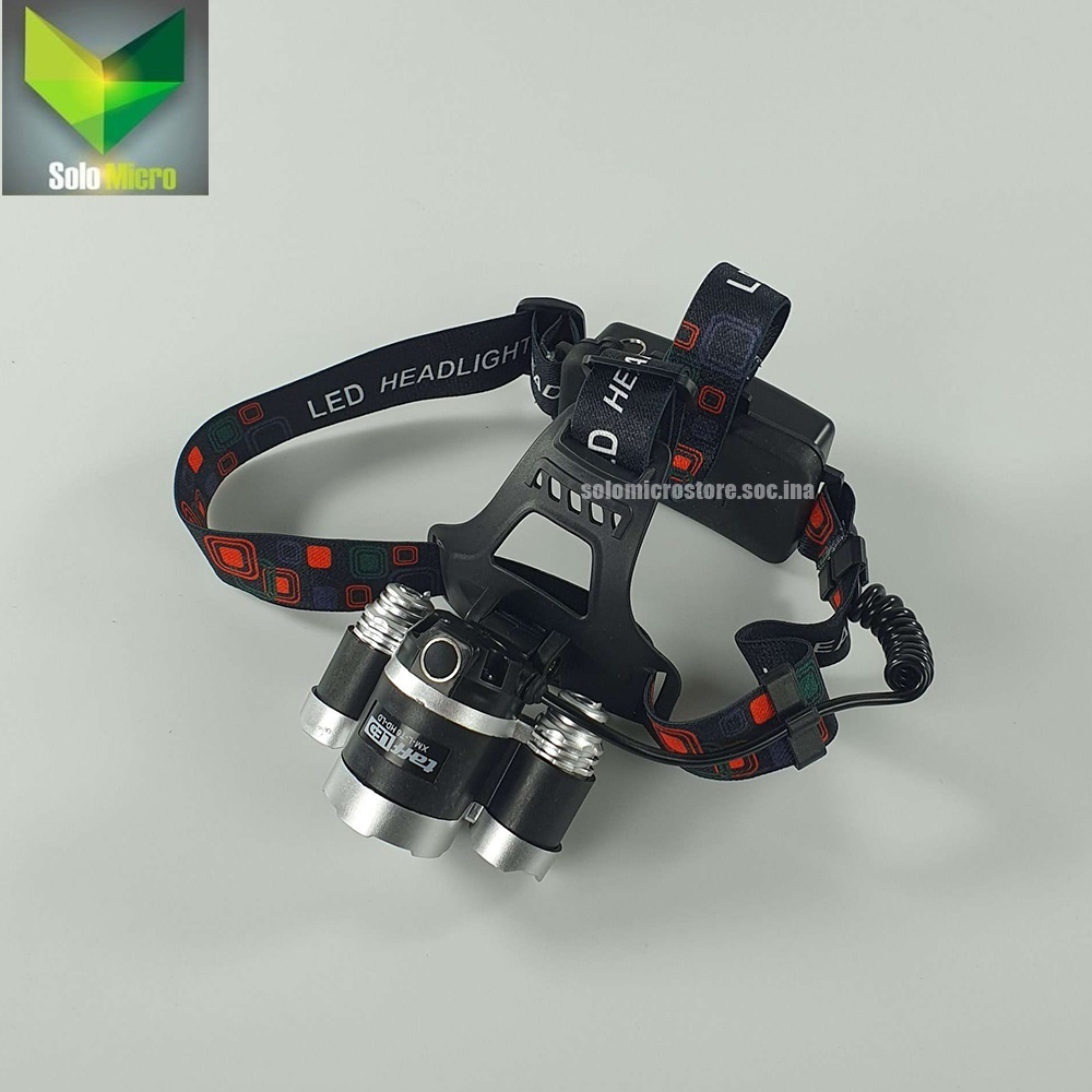 Jual TaffLED Power Headlamp 3 LED 5000 Lumens Cree XM-L T6 - HD-LD - Black | Shopee Indonesia
