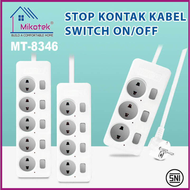 Jual Stopkontak + Kabel 3 Meter + Switch Masing2 Colokan Led Mikotek ...
