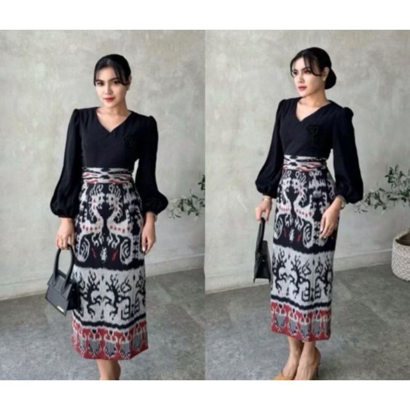 Jual Dress Tenun Ethnik Series Mona X Kemeja Tenun Ethnik | Shopee ...