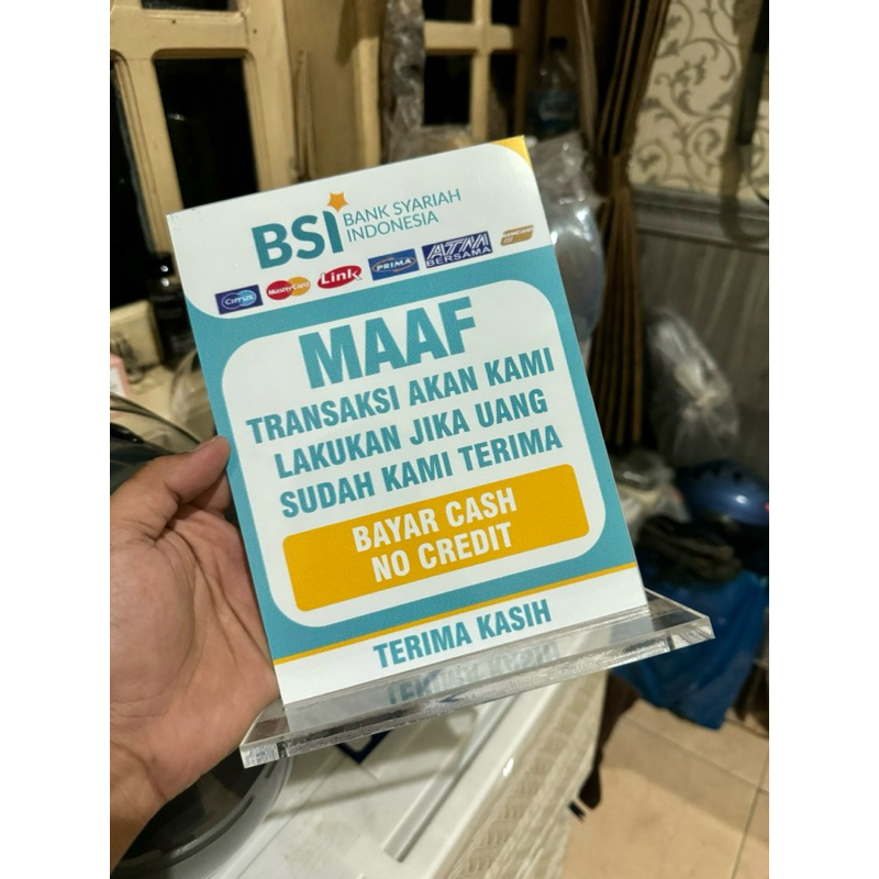 Jual AKRILIK MEJA AGEN BSI AGEN BANK BSI UKURAN 15x20 BAHAN BERKUALITAS ...