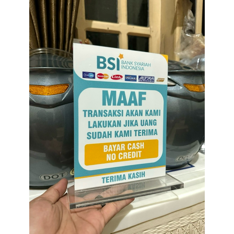 Jual AGEN BANK BSI AGEN BSI AKRILIK MEJA UKURAN 15x20 BAHAN TEBAL ...