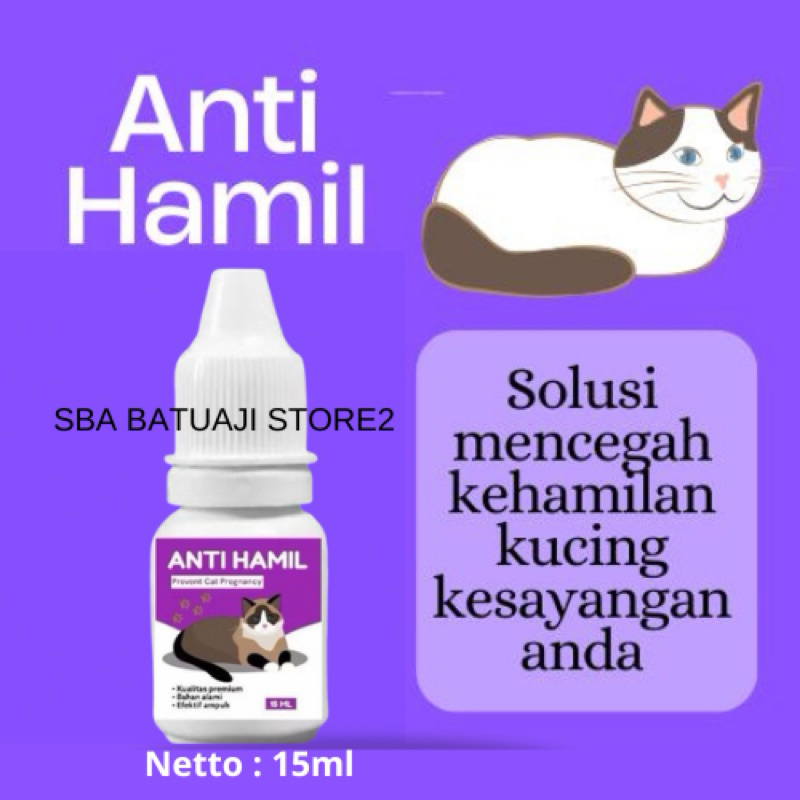 Jual Obat Anti Hamil Kucing 15 ml Obat KB kucing | Shopee Indonesia