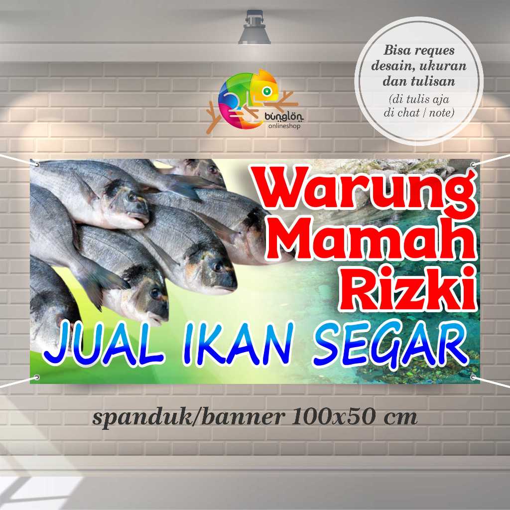 Jual Cetak Spanduk Banner Jual Ikan | Shopee Indonesia