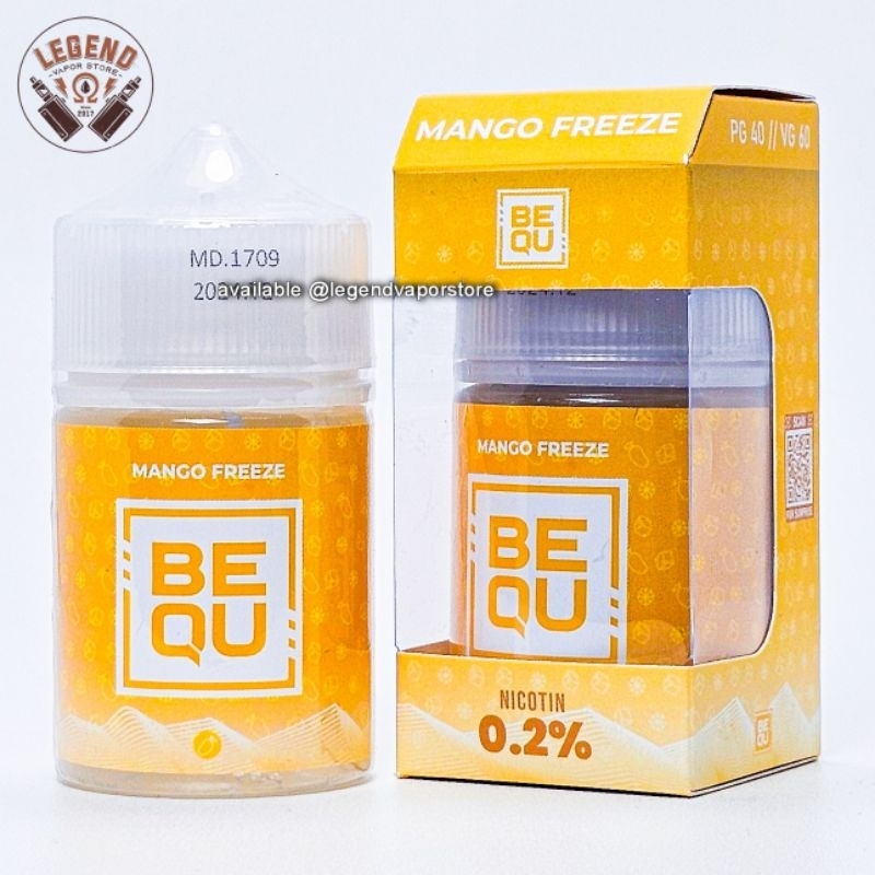 Jual FREEBASE - LIQUID BEQU Mango Freeze 60ML 3MG AUTHENTIC | Shopee ...