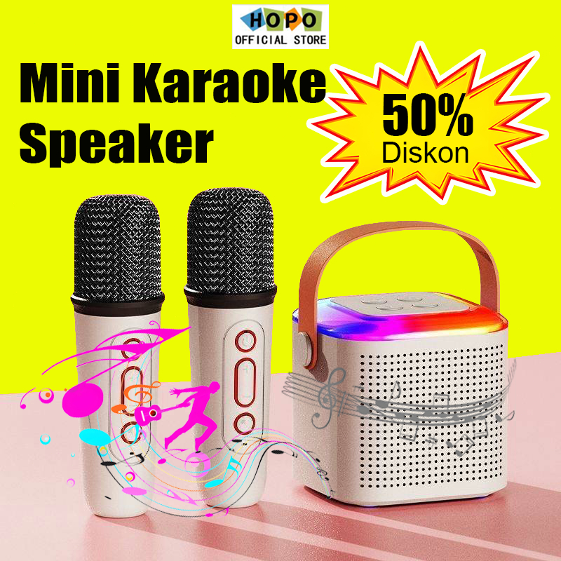 Jual 【HOPO】 Speaker Bluetooth Plus Mic Speaker Karaoke Speaker Mini ...