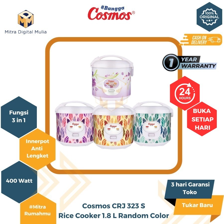 Jual Cosmos CRJ 323 S Rice Cooker 1.8 Liter | Shopee Indonesia