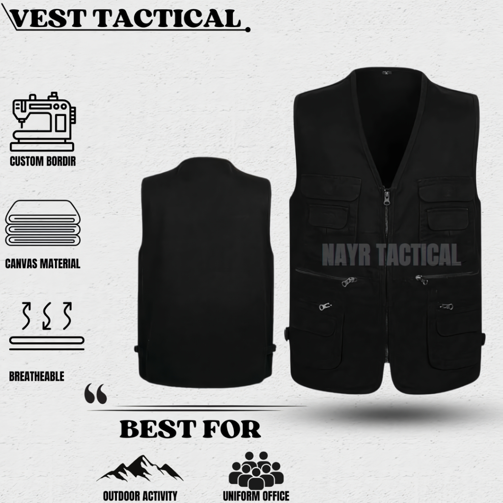Jual Rompi Tactical Pria Multifungsi Banyak Kantong - Vest Tactical ...