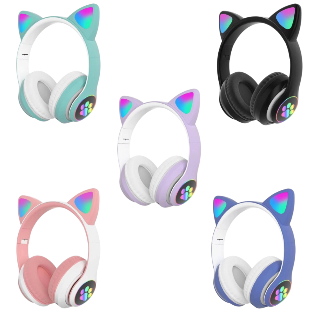Jual STN28 Headphone Bluetooth Gaming Headset Wireless Kucing Murah ...