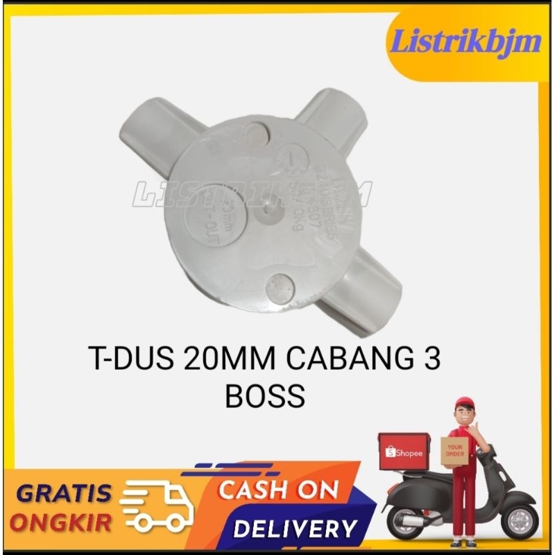 Jual T DUS T DOS BOSS 20MM CONDUIT LISTRIK CABANG 3 20MM | Shopee Indonesia
