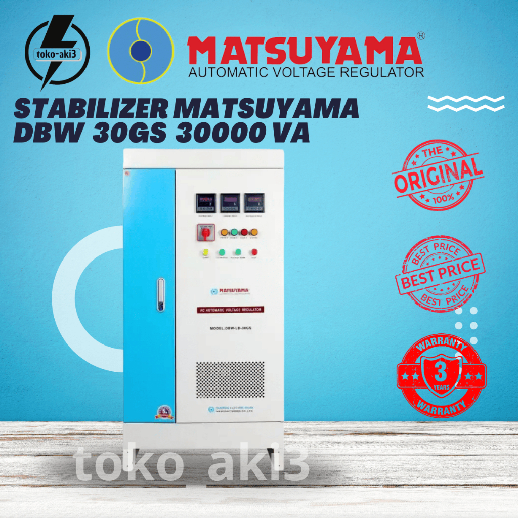 Jual Stabilizer Matsuyama DBW - LD - 30 GS 30 KVA STABILIZER AVR ...