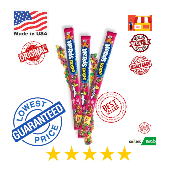 Jual Nerds Rope Candy USA | Rainbow | Permen | Kunyah Aneka Rasa Buah ...