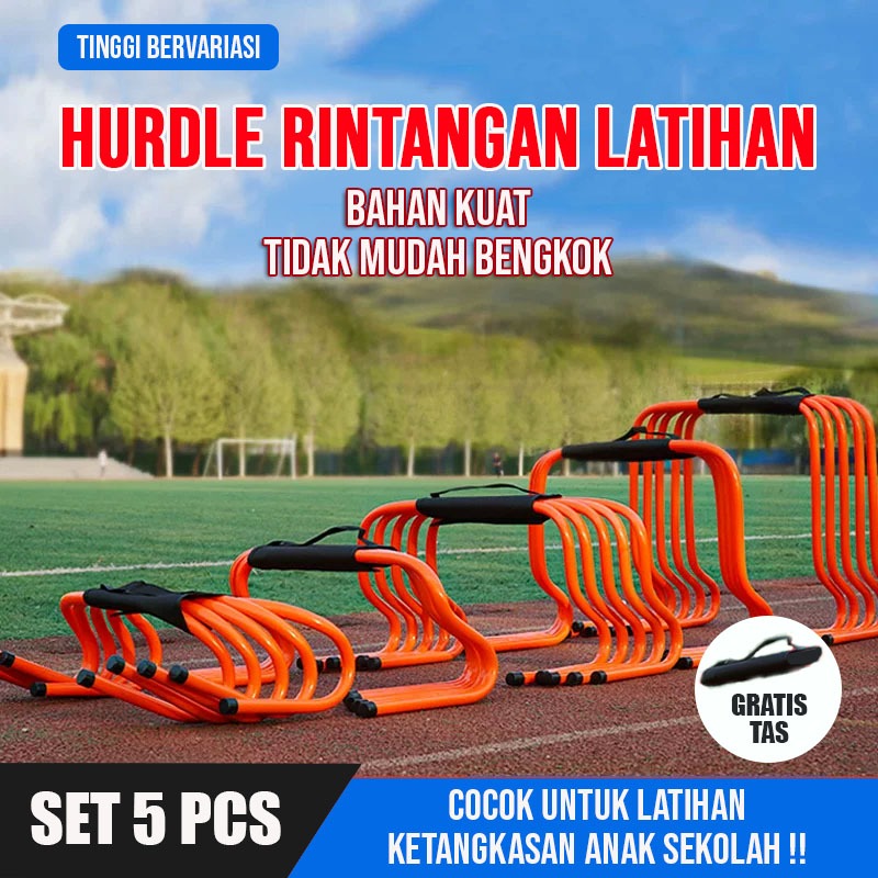 Jual SET 5 PCS Hurdle Rintangan Latihan Alat Melatih Reflek Lompatan ...