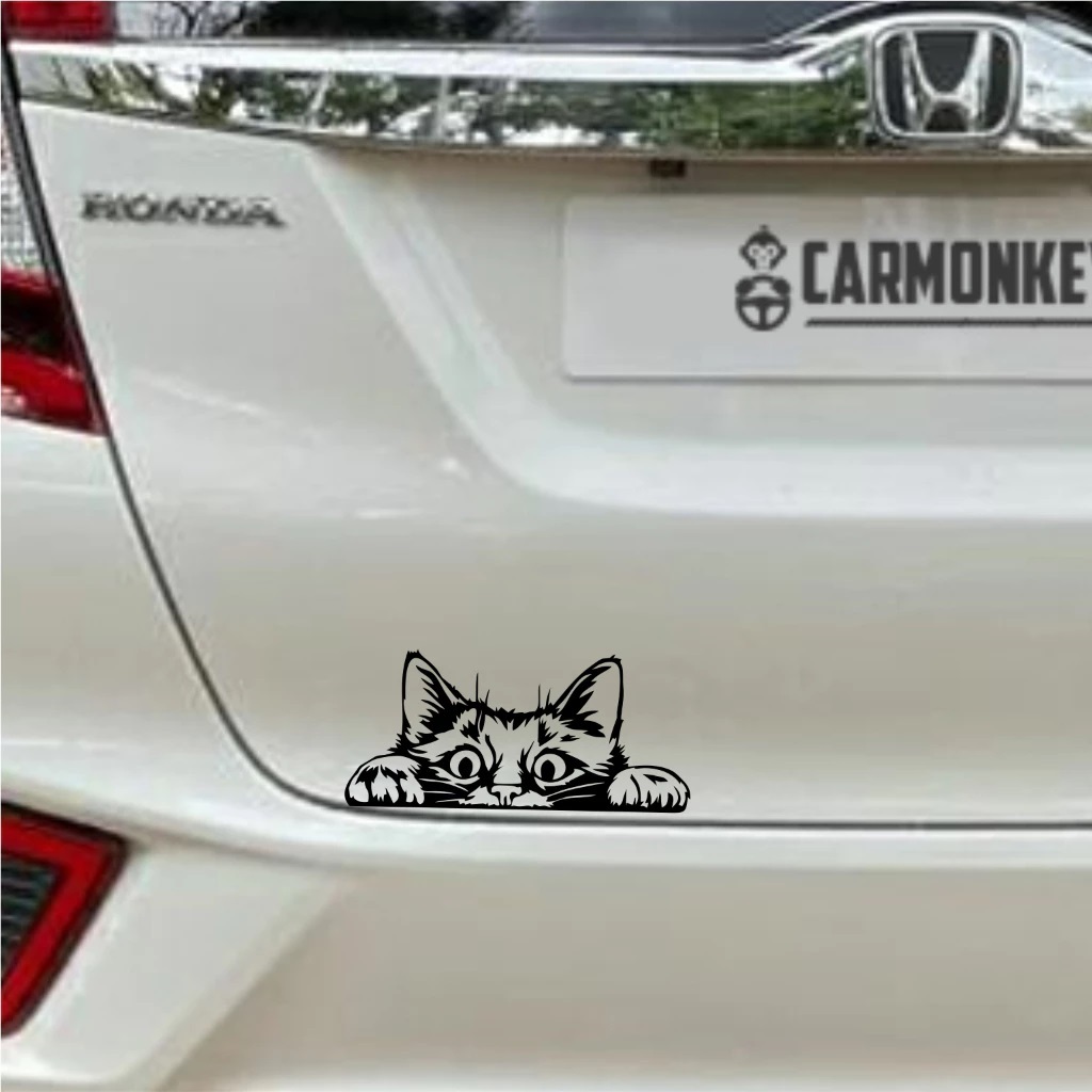 Jual blighoo - cutting stiker kucing ngintip bagasi mobil lucu stiker ...