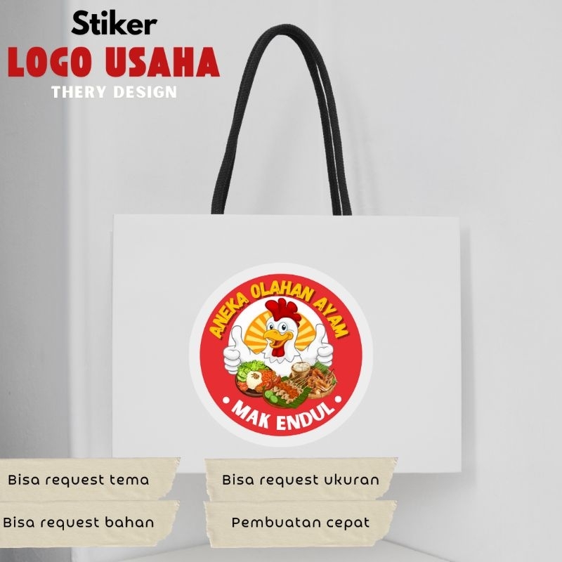 Jual Sticker Label Jualan Custom Stiker Label Makanan Siker Label Usaha ...