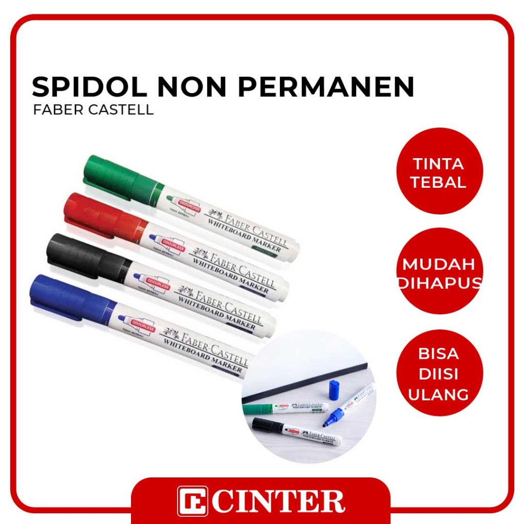 Jual FABER CASTELL - SPIDOL PAPAN TULIS / SPIDOL TIDAK PERMANENT ...