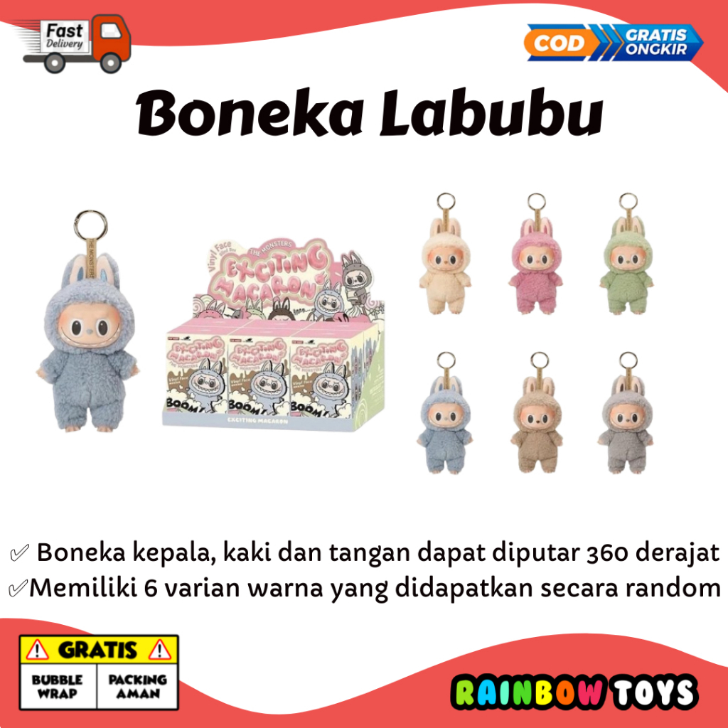 Jual Boneka Labubu Mainan Anak Pop Mart The Monster Exciting Macaron ...