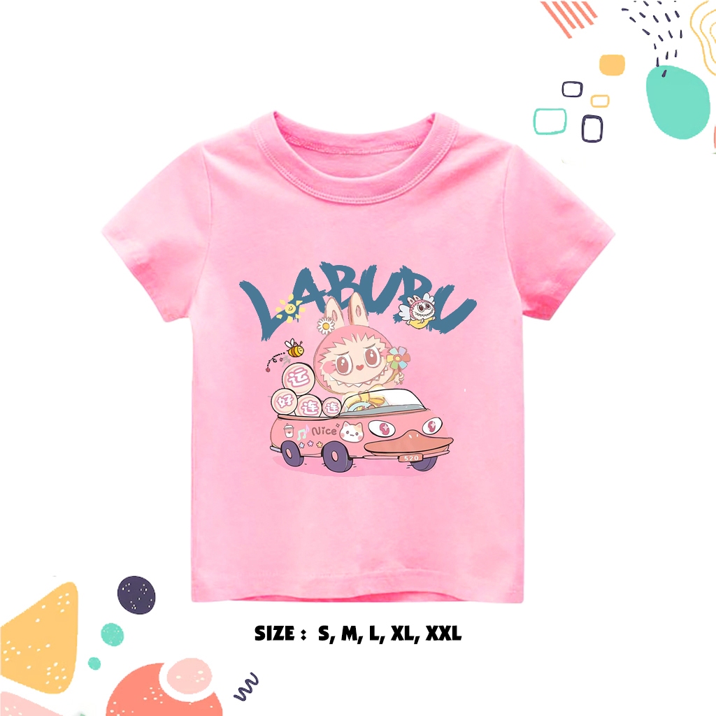 Jual kaos kekinian viral LABUBU MOBIL trendy 2024 baju anak dewasa Lucu ...