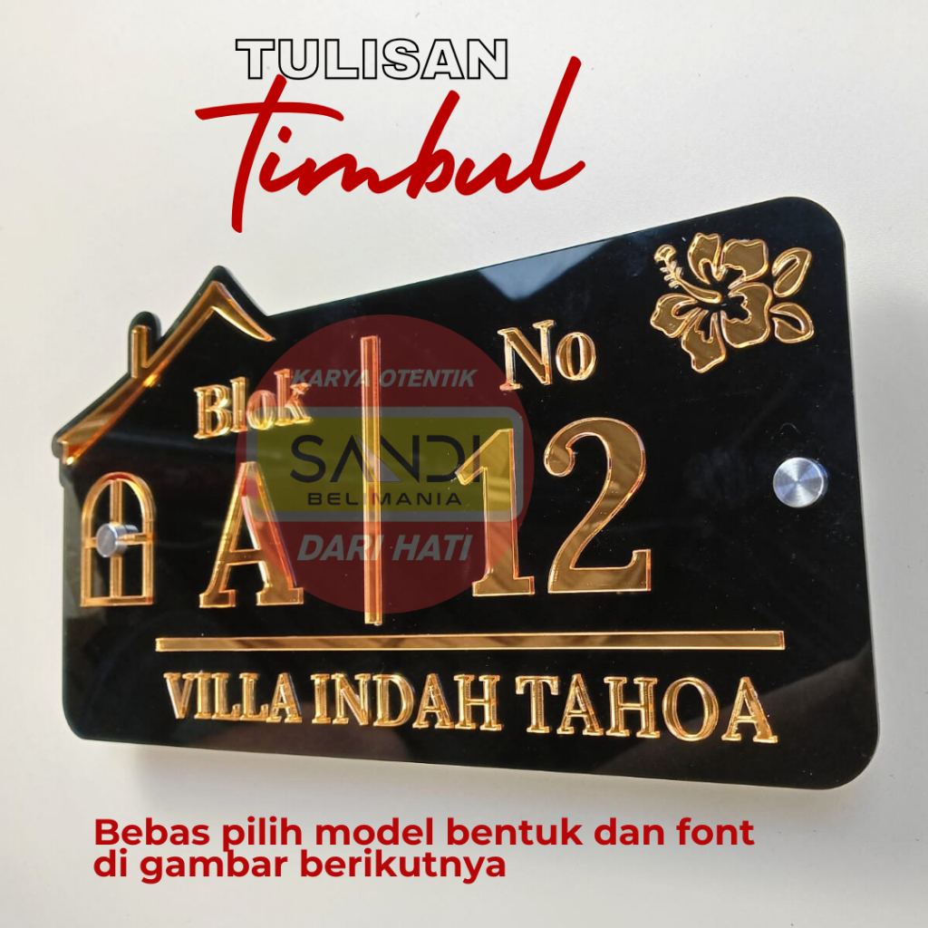 Jual NOMOR RUMAH ACRYLIC / NOMOR RUMAH MINIMALIS / NOMOR RUMAH ...