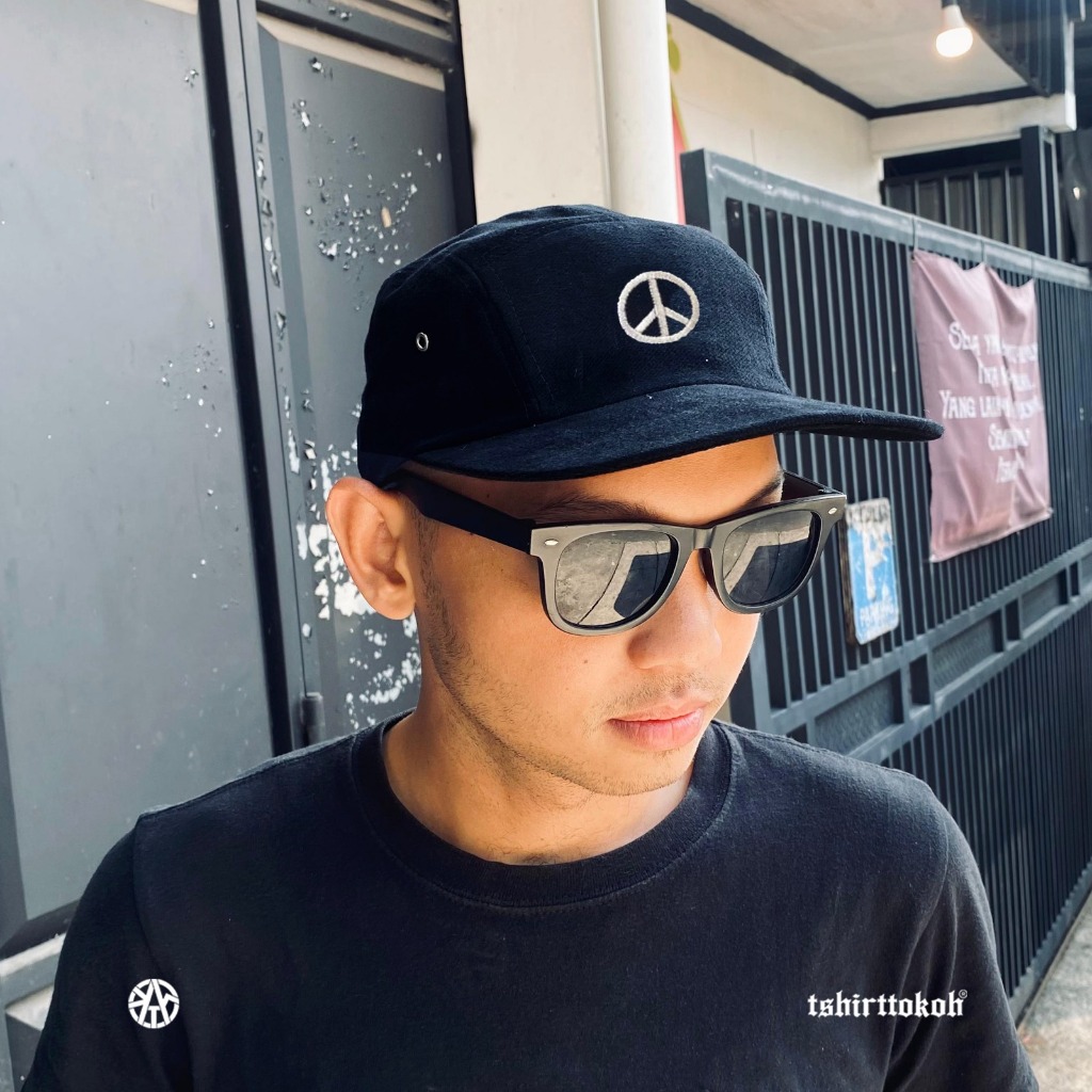 Jual Tshirttokoh - Topi Panel Peace New | Shopee Indonesia