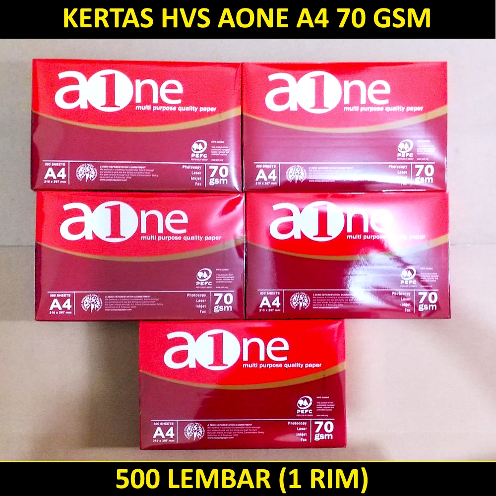 Jual KERTAS HVS AONE FC 70 A4 500 LEMBAR | Shopee Indonesia