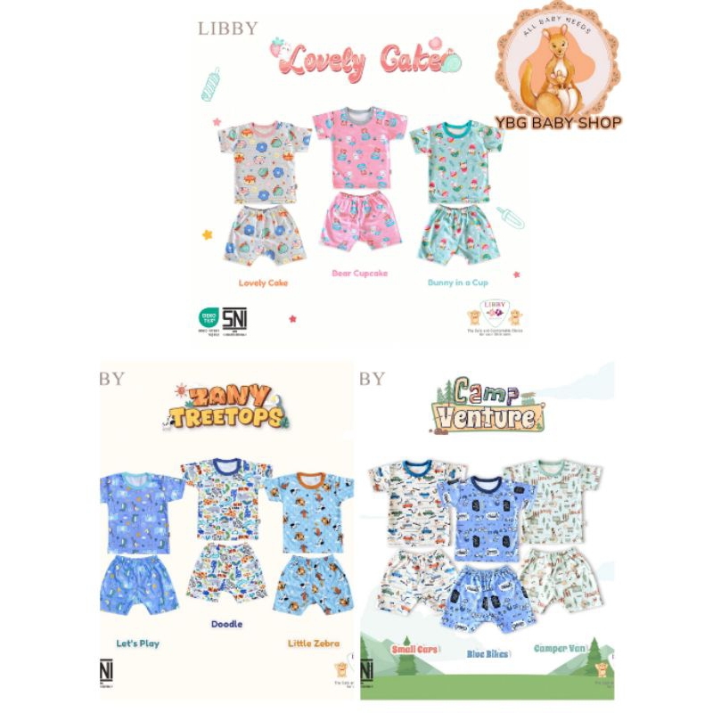 Jual [TERBARU] LIBBY - 3 STEL SETELAN PENDEK SML- 2L - XL - XXL & No. 6 - 12 (READY UKURAN BESAR ...
