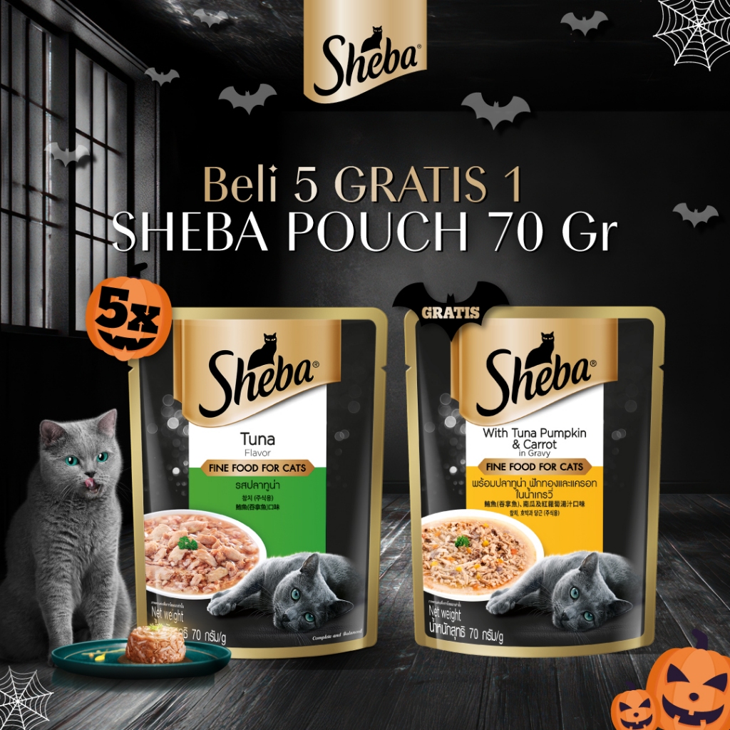 Jual Sheba Pouch All Varian 70 GR Makanan Kucing Basah | Shopee Indonesia