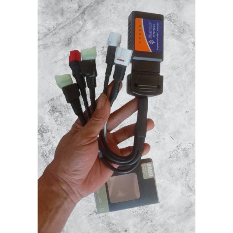 Jual RB22 SCANER MOTOR OBD2 + KABEL DATA 5 IN 1 | Shopee Indonesia