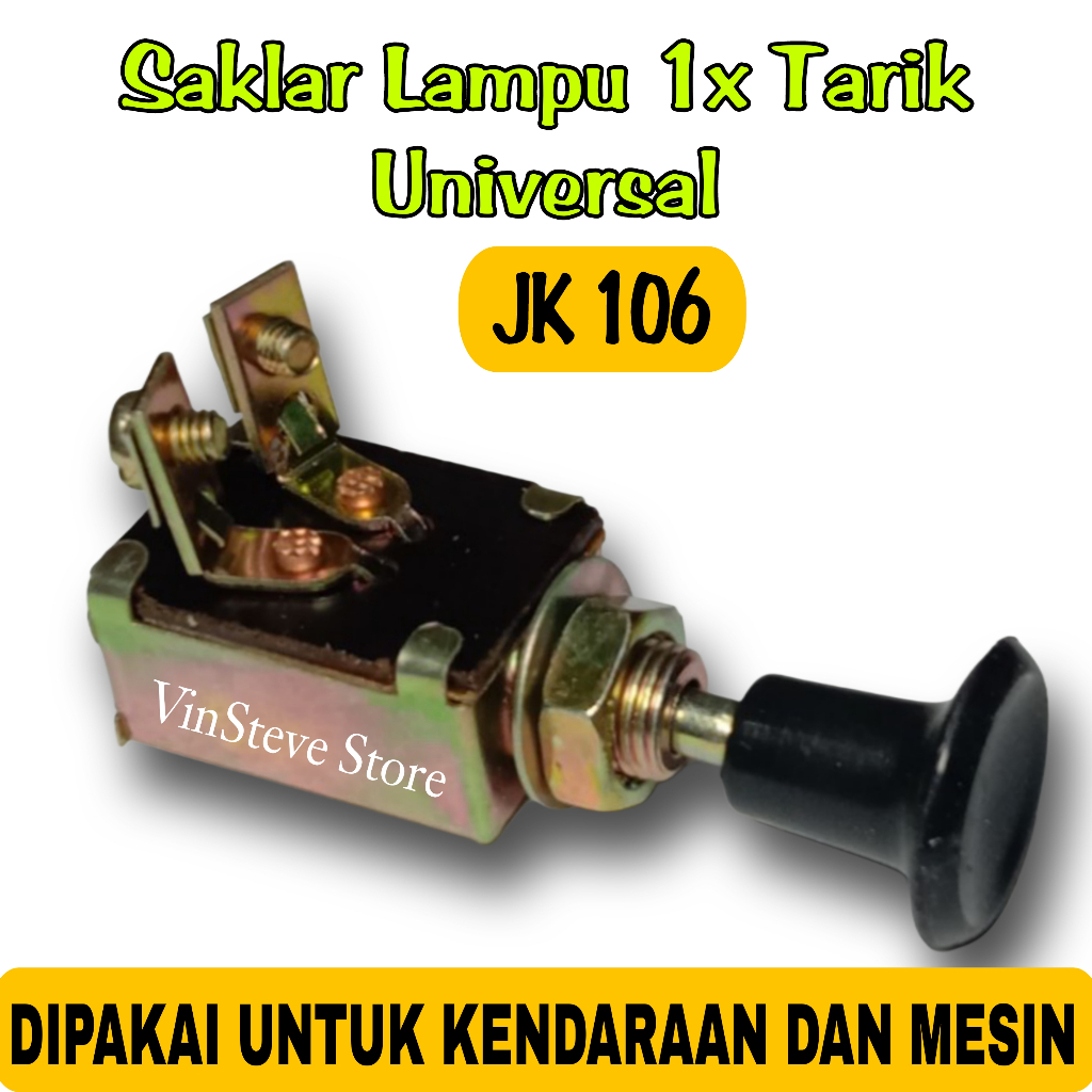 Jual Saklar Lampu | Switch ON OFF 1 kali Tarik JK-106 Universal Untuk ...