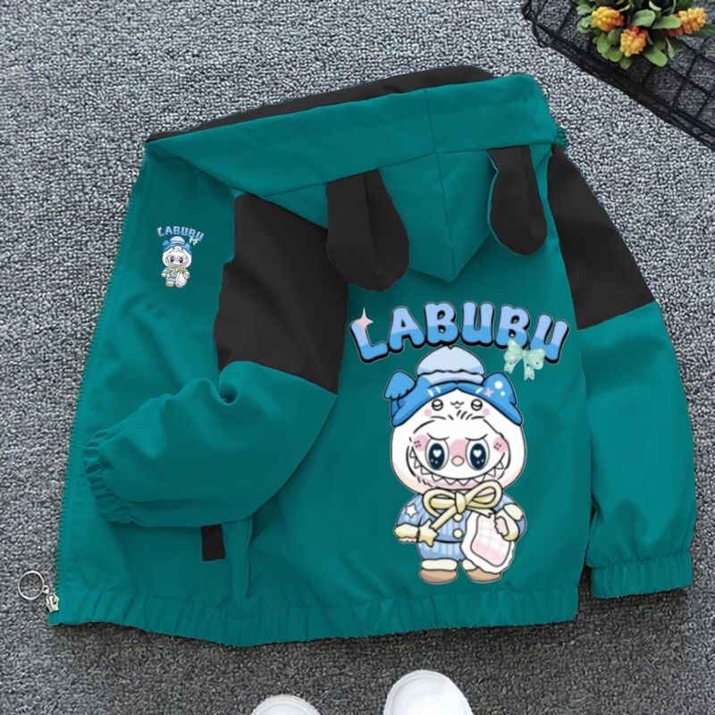Jual JAKET LABUBU BLUE, JAKET KOMBINASI KARAKTER TERBARU, JAKET ANAK ...