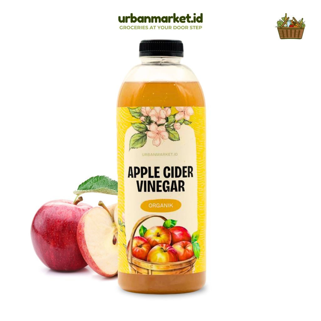 Jual Apple Cider Vinegar 1000 ml / Cuka Apel Organik HALAL NO ALCOHOL ...