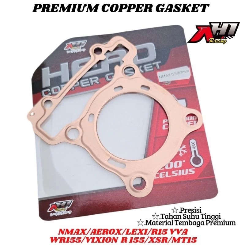 Jual PERPAK GASKET PAKING PACKING BLOK HEAD TEMBAGA NMAX AEROX R15 VVA V3 V4 WR155 VIXION R 155 ...
