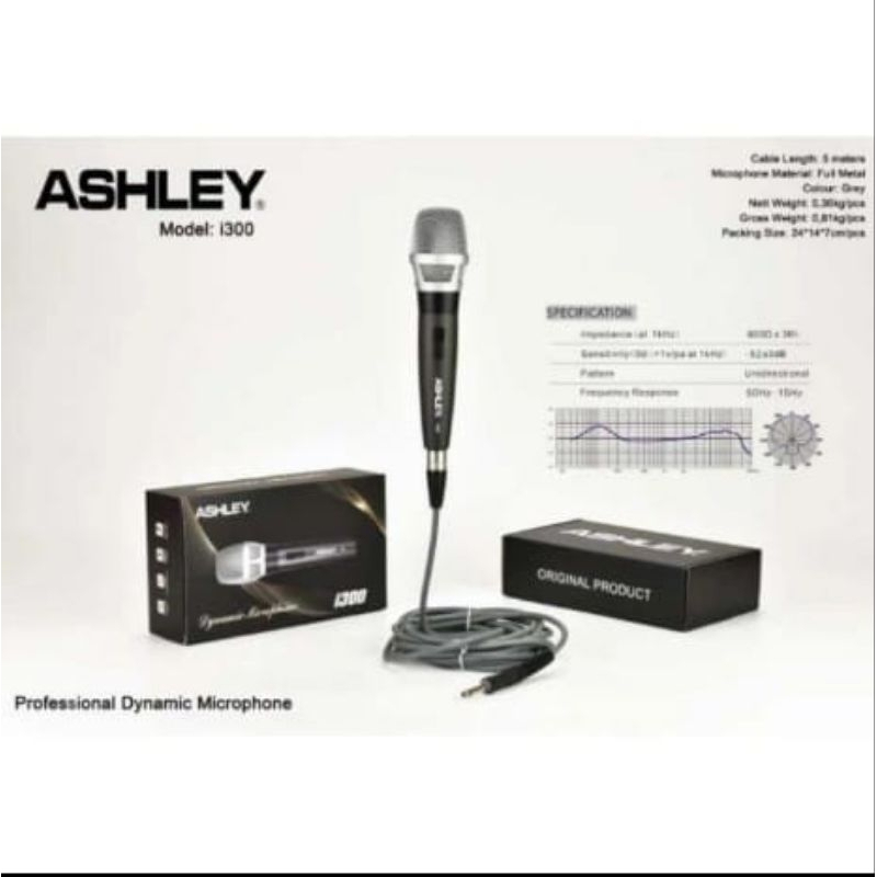 Jual Mic Kabel Ashley i300 ORIGINAL i300 Ashley Mic Kabel | Shopee ...