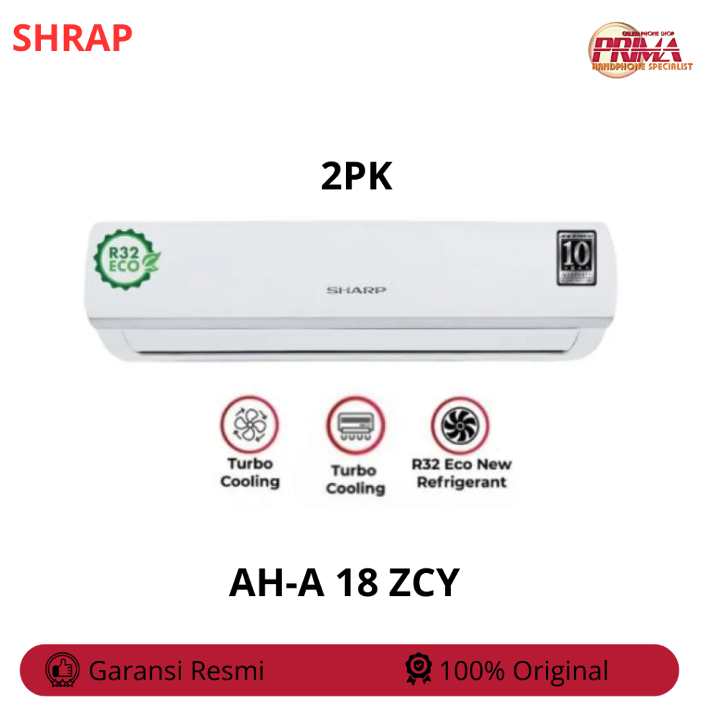 Jual AC SHARP AH-A 18 UCY / AH-A 18 ZCY 2 PK + PASANG R32 TURBO COOL ...