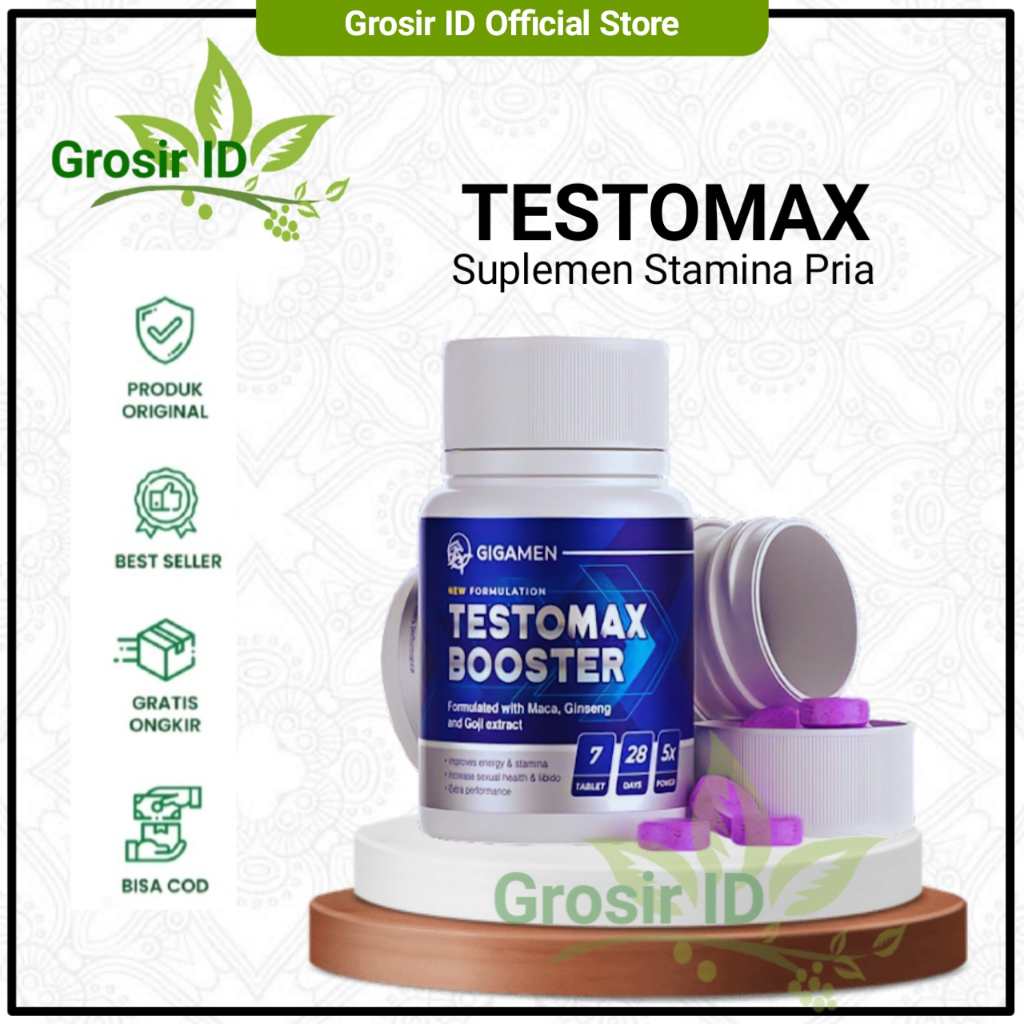 Jual Testomax Booster Original Isi 7 Tablet Suplemen Kesehatan Pria ...