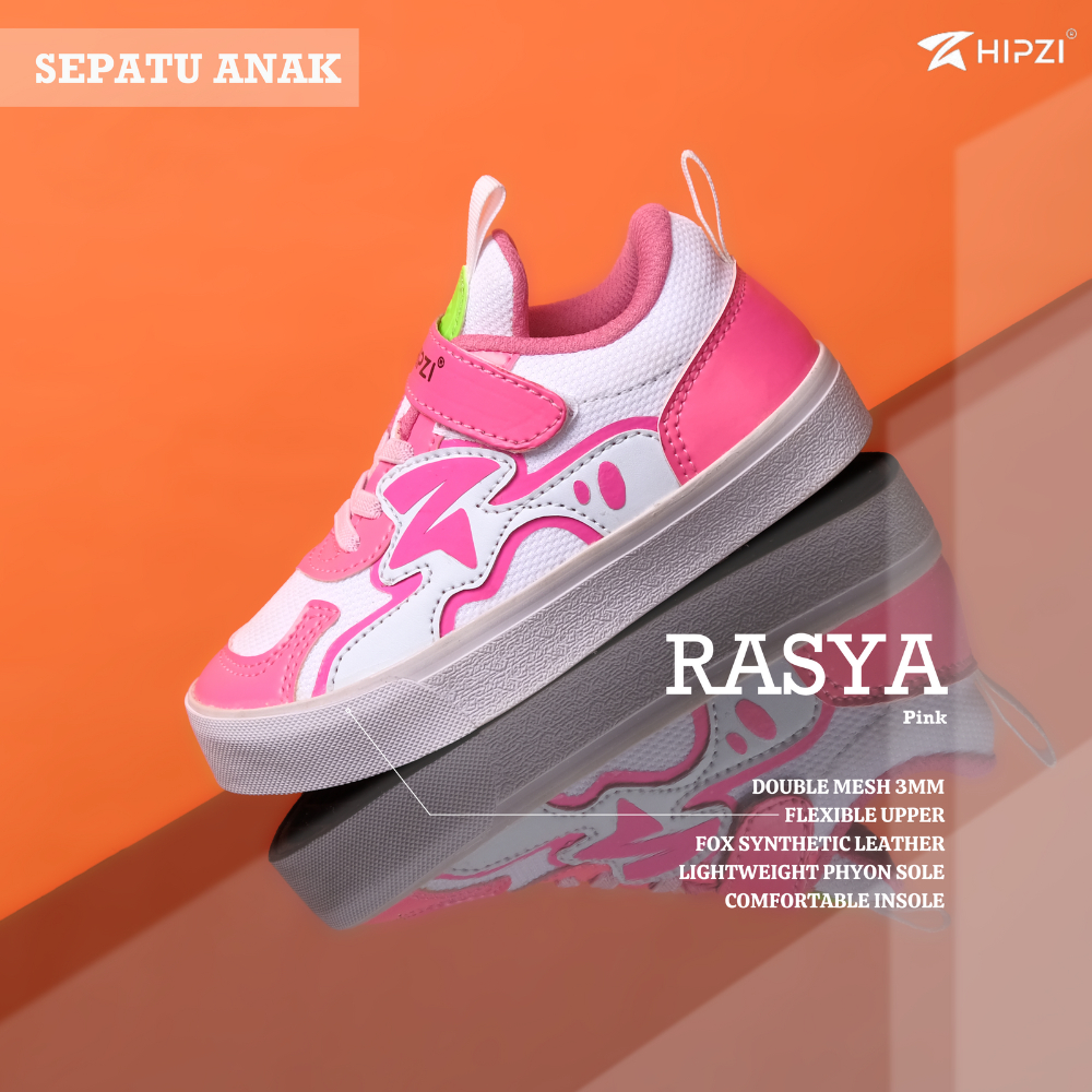 Jual Hipzi - Sepatu Anak RASYA Kids Warna Pink Size 26-35 Sekolah Laki ...