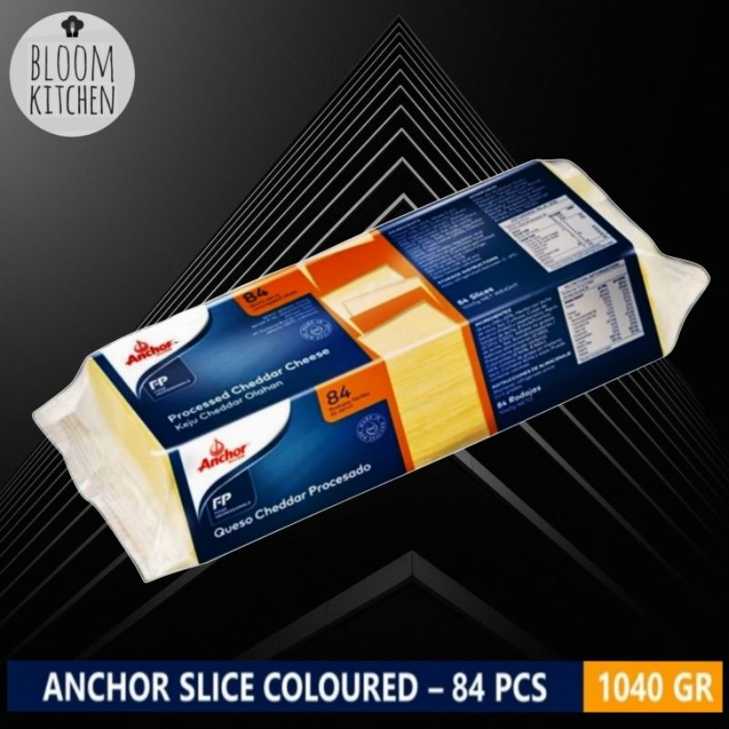 Jual ANCHOR Orange Cheddar Slice Keju Slice Anchor 84 Slice 1 Kg | Red ...