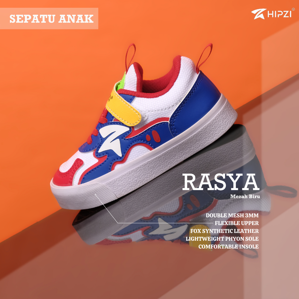 Jual Hipzi - Sepatu Anak RASYA Kids Warna Merah Biru Size 26-35 Sekolah ...