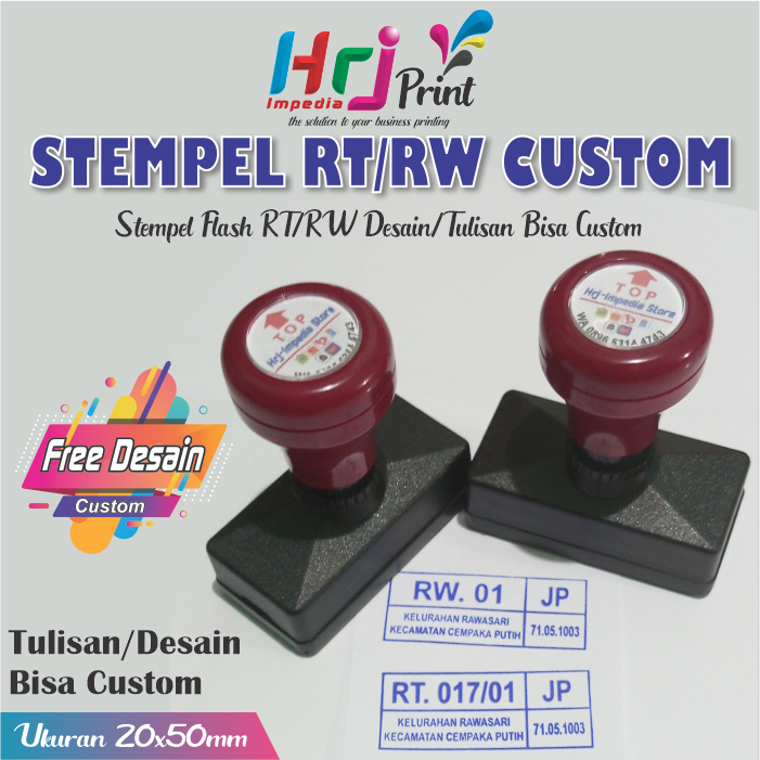 Jual Stempel rt/rw custom | Cetak stempel rt rw desain custom | Cetak ...