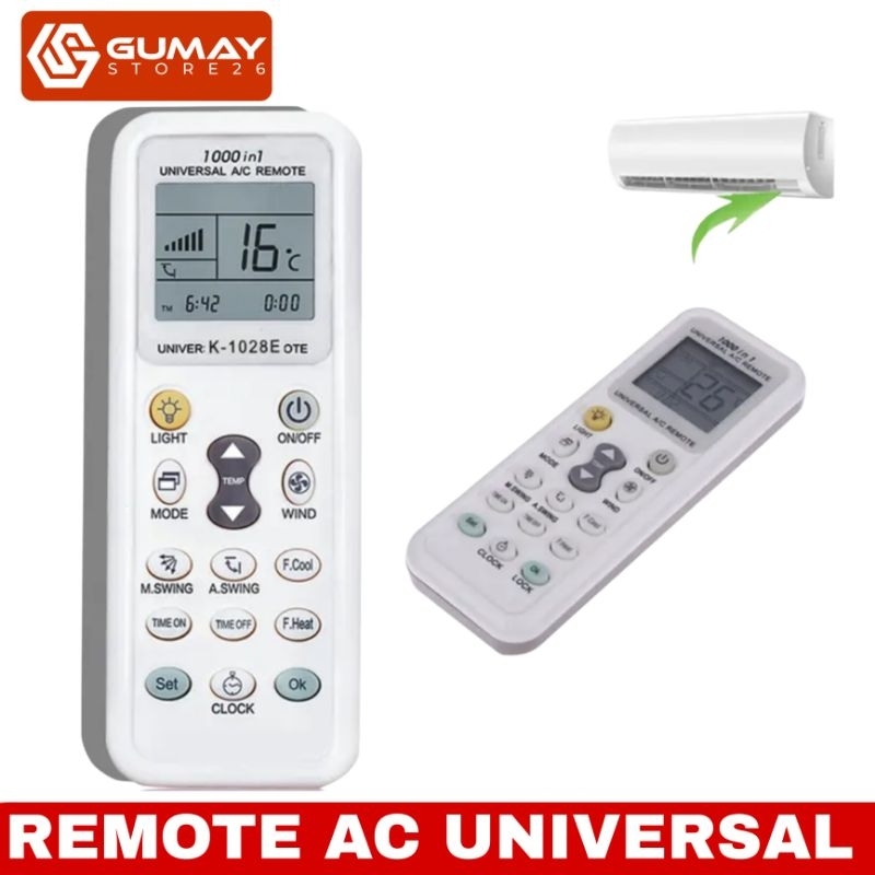 Jual REMOTE AC MULTI /UNIVERSAL JUN DA K-1028E | Shopee Indonesia