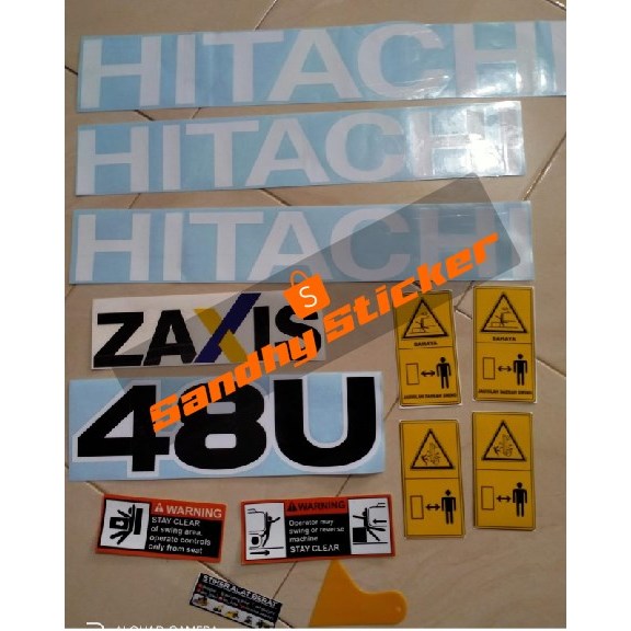 Jual Stiker Alat Berat HITACHI Zaxis 48U sticker Excavator | Shopee ...