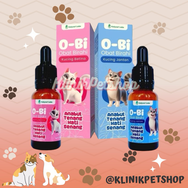 Jual O-BI Obat Penurun Birahi Kucing Herbal Obi isi 20ml | Shopee Indonesia